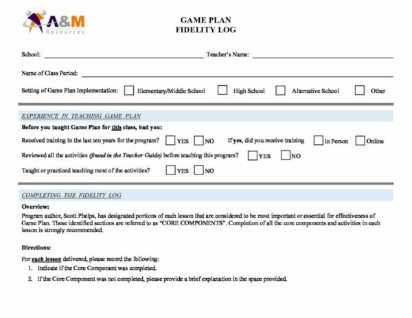 Fidelity Log (Game Plan) - The Success Sequence