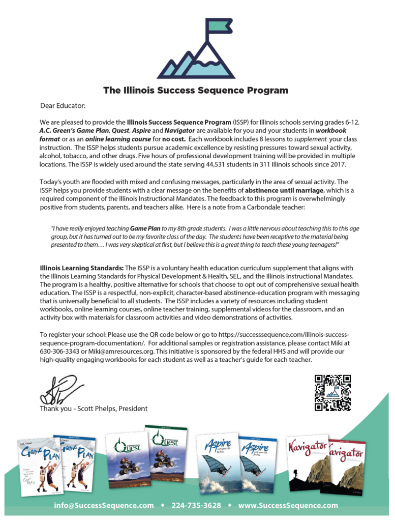 Success Sequence Program- Welcome Letter - The Success Sequence