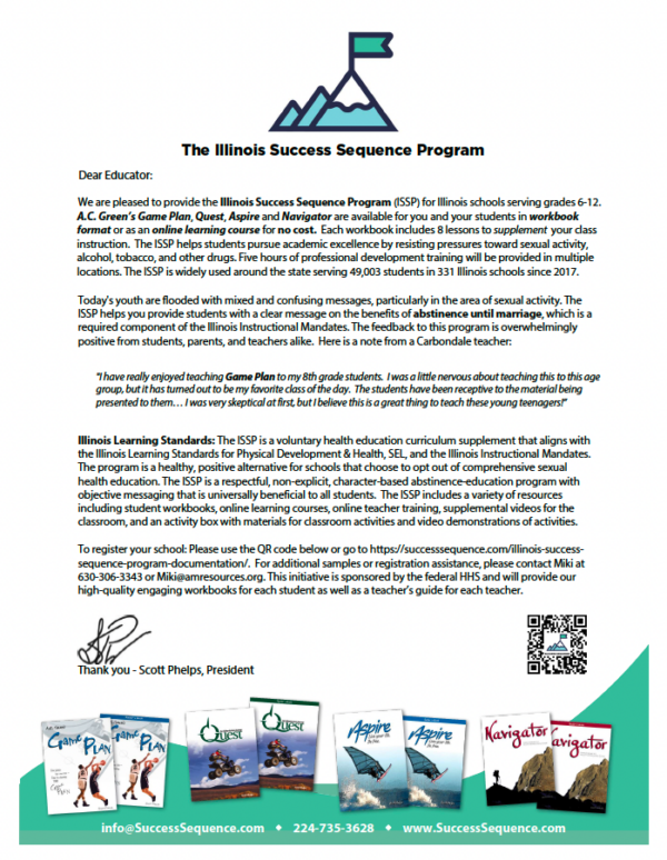 Illinois Success Sequence Program- Welcome Letter 2023 - The Success ...